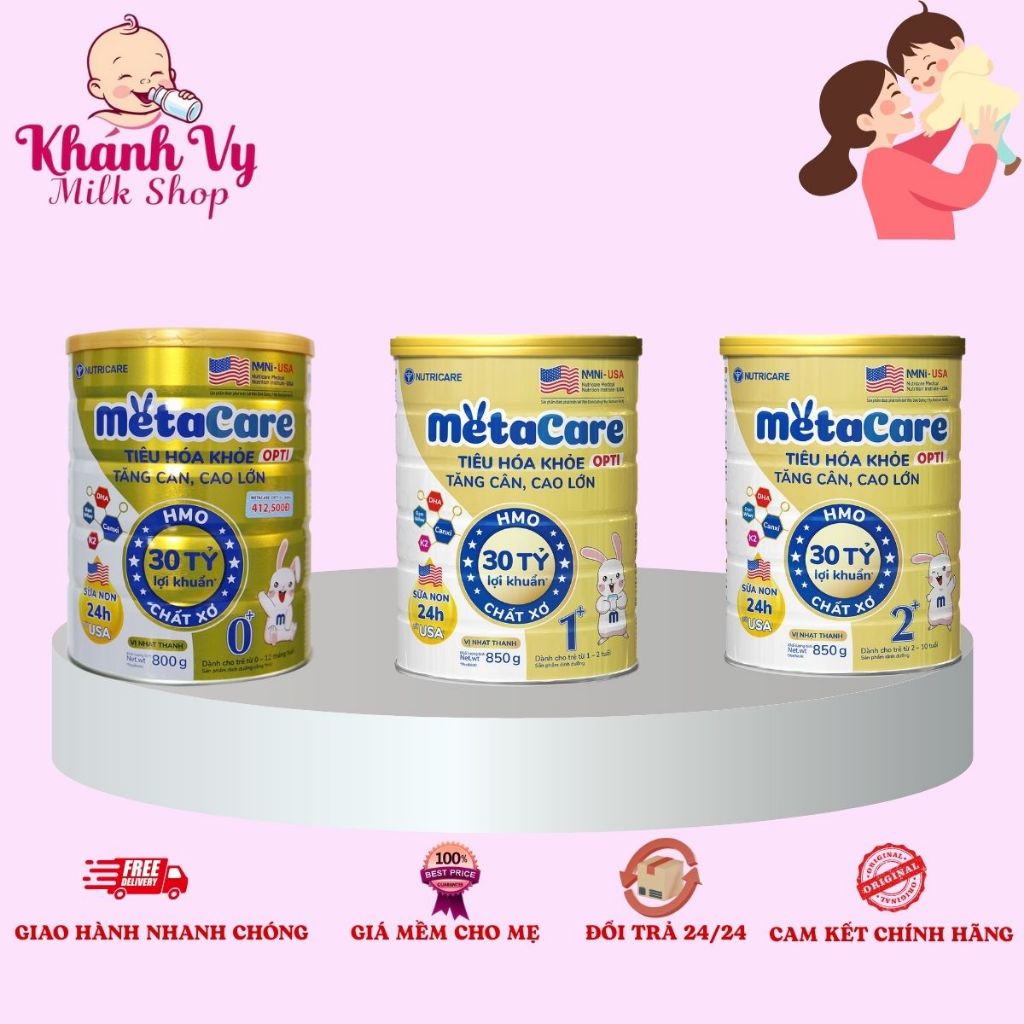 Sữa Bột Metacare Opti 0+, 1+, 2+ Nutricare (Tiêu Hóa Khỏe - Tăng Cân - Cao lớn) 800g | Shopee ...