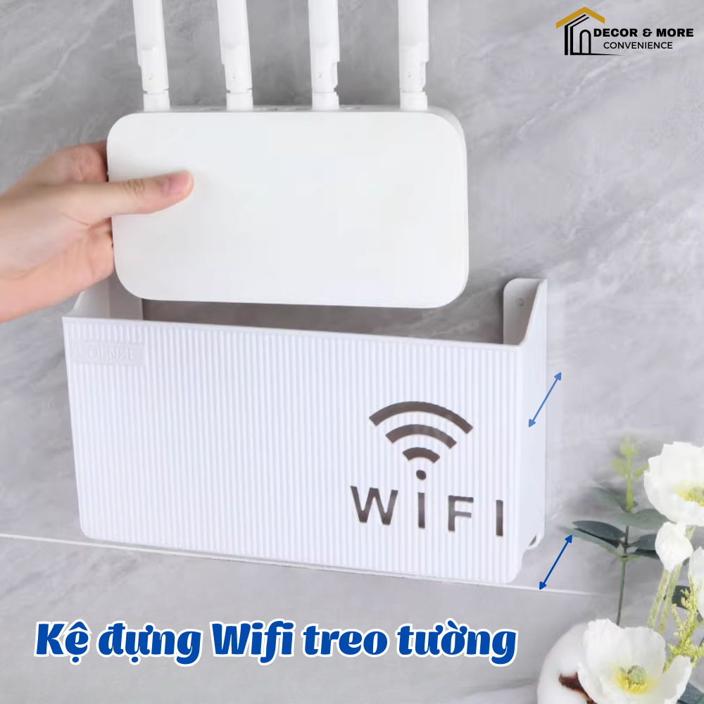 Kệ đựng wifi treo tường, Kệ wifi đặt modem đầu kỹ thuật số ổ cắm điện ...