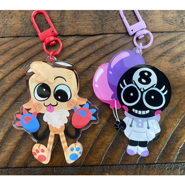 Dandy's World Keychain | Pebble, Dandy, Astro, Shrimpo, Vee, Shelly ...