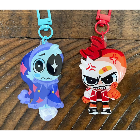 Dandy's World Keychain | Pebble, Dandy, helly, Sprout, Cosmo, Goob ...
