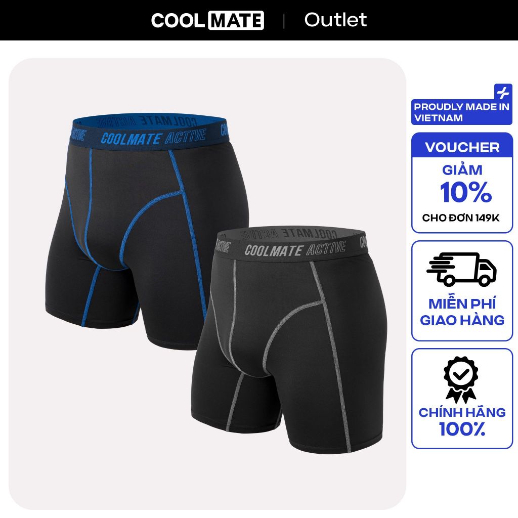 [Outlet Không đổi trả] Quần Lót Boxer Brief Coolmate Thể thao Ex-Dry ...