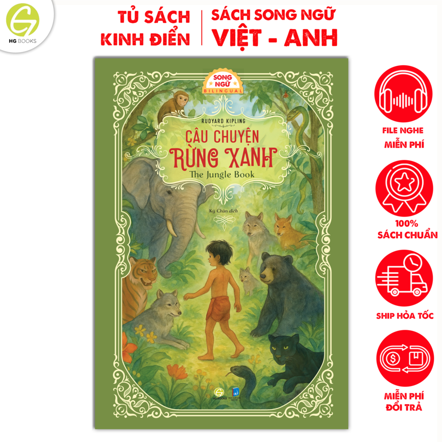 Sách Câu Chuyện Rừng Xanh - The Jungle Book bản Song ngữ Việt Anh ...