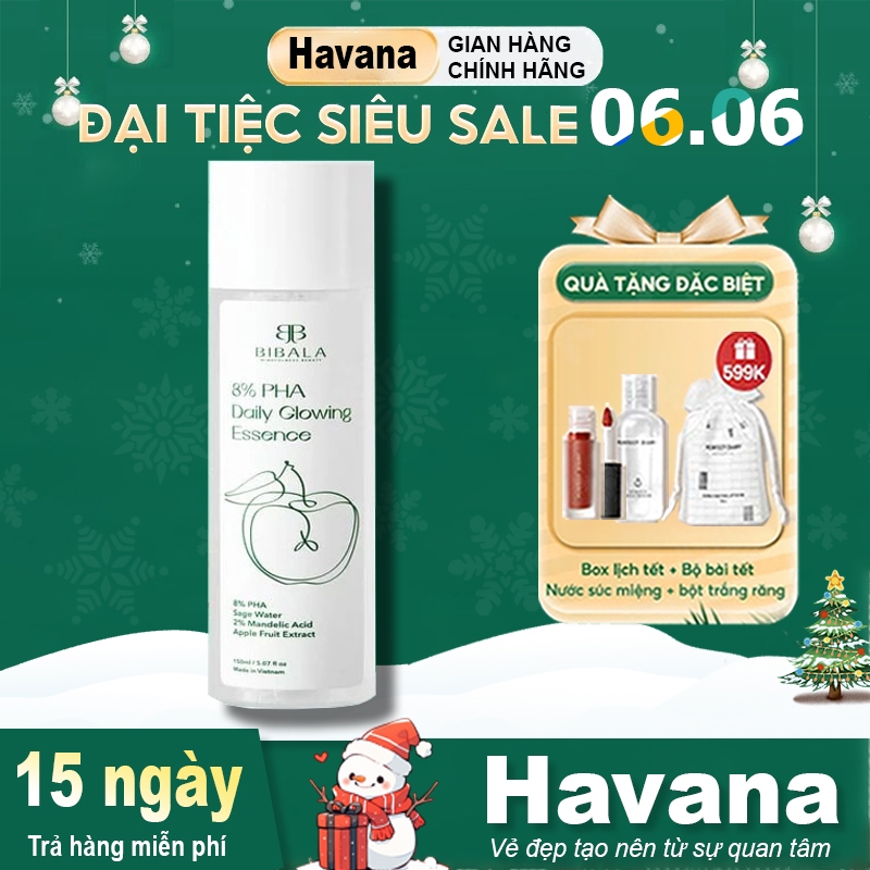 PHA BIBALA 8% Daily Glowing Essence Dưỡng Sáng, Tẩy TBC, Ngừa Mụn Cho Da 150ml | Shopee Việt Nam