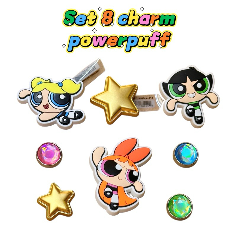 SET CHARM POWERPUFF GIRLS GẮN DÉP | Shopee Việt Nam