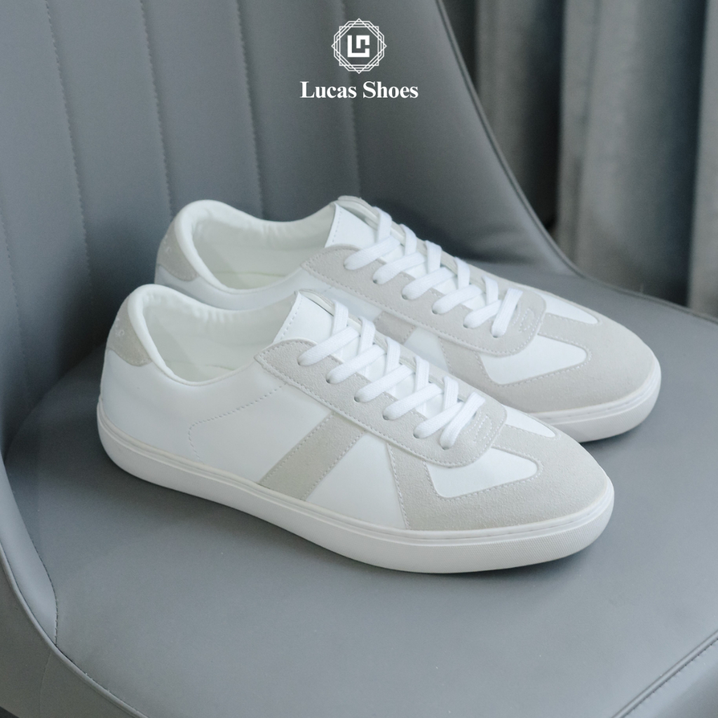 Giày thể thao Lucas Gat Shoes Thanh Lịch trắng da bò thật, khâu đế, êm ...