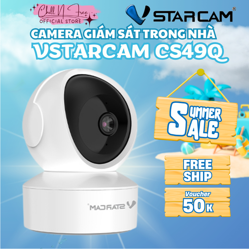 Camera wifi giám sát Vstarcam CS49Q 2K sử dụng băng tần kép, chế độ ban đêm full màu, BH 12 ...