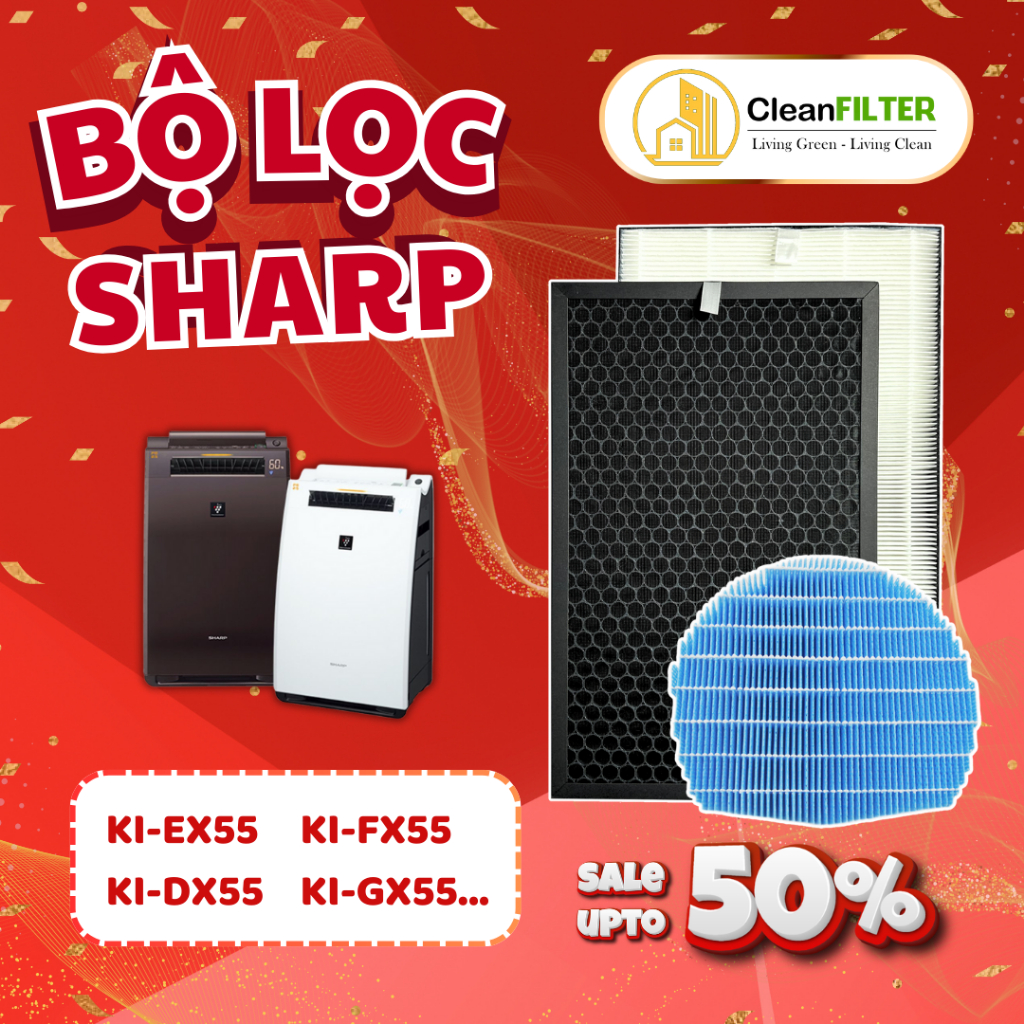 Màng lọc không khí thay thế Mã: FZ-E55HF, KI-EX55, KI-DX55, KI-FX55, KI-GX55,... Màng lọc Hepa ...