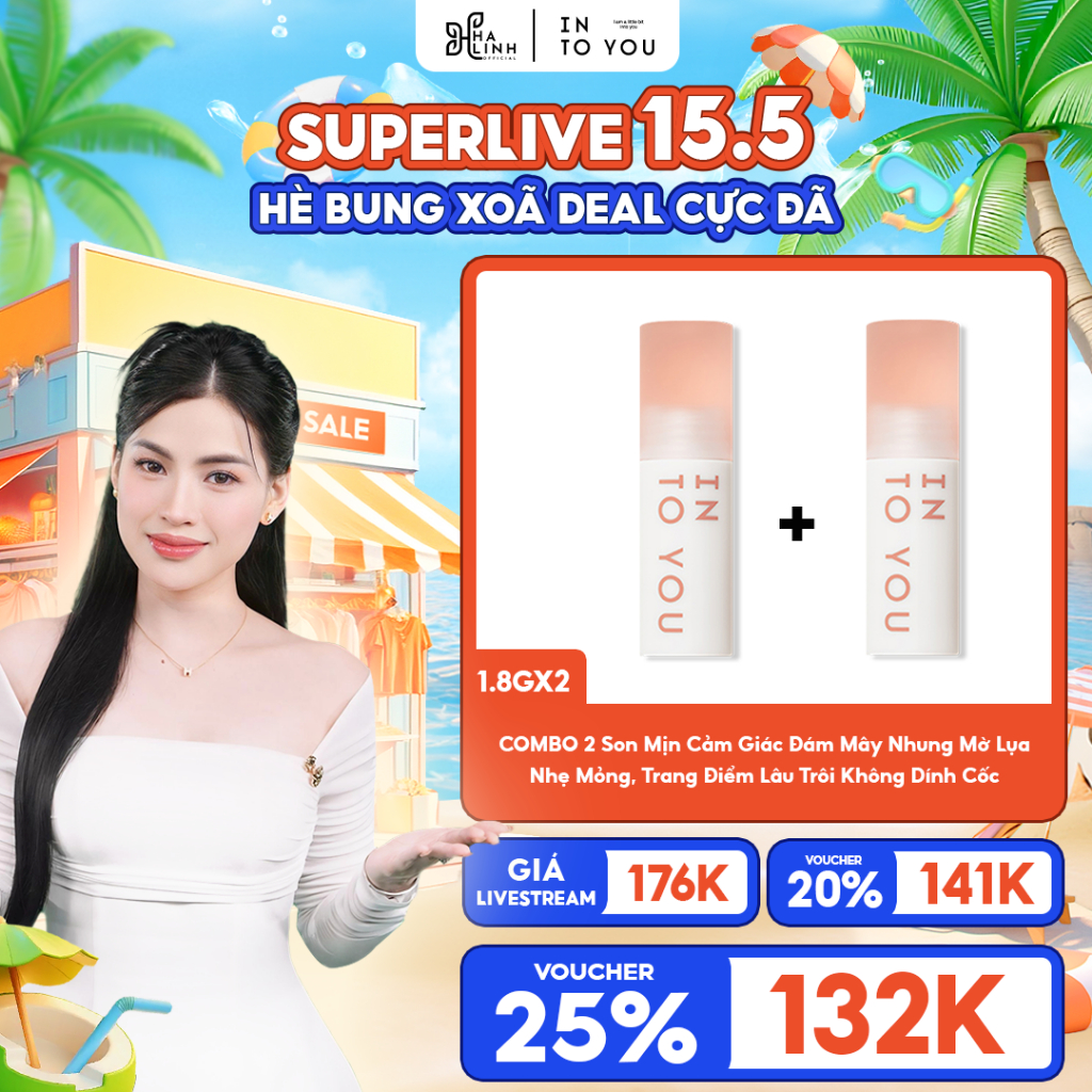 [VÕ HÀ LINH x INTOYOU] COMBO 2 Son Mịn 1,8g x2 Cảm Giác Mây Matte Mờ Lụa Nhẹ Mỏng Trang Điểm Lâu ...