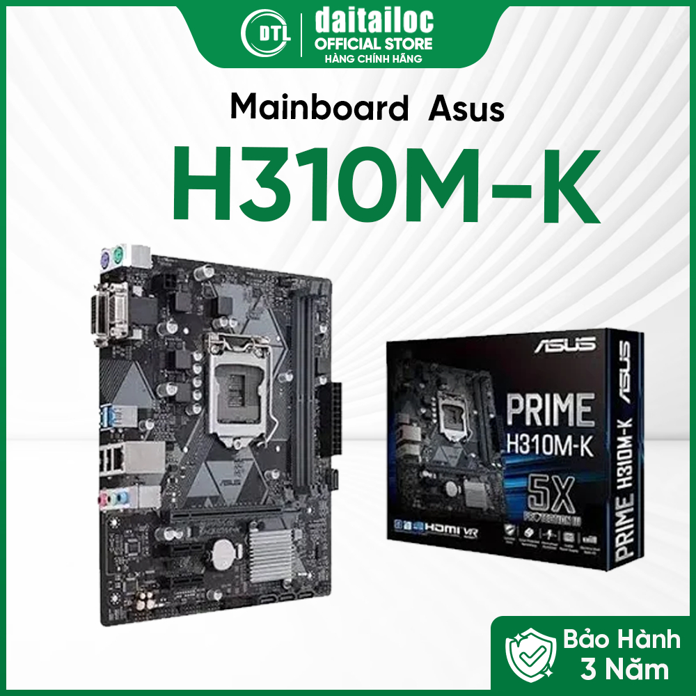 Mainboard Bo Mạch Chủ Asus H310M-K Prime | Chính Hãng | Bảo hành 36 tháng | Shopee Việt Nam