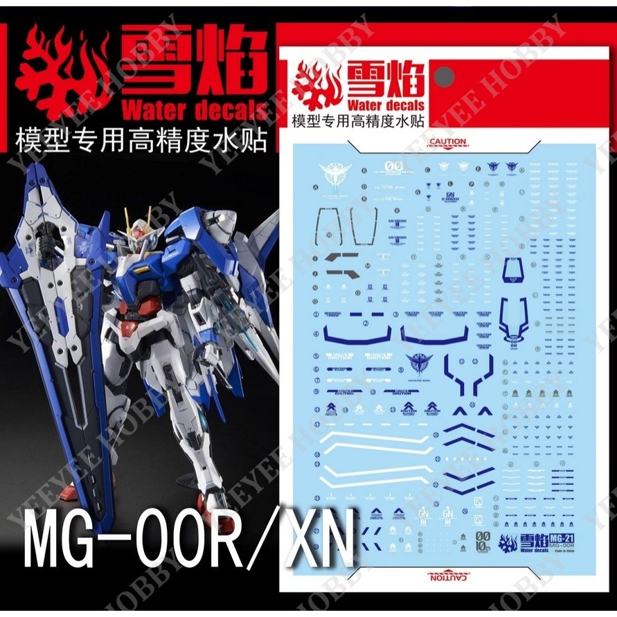 DECAL MÔ HÌNH XUEYAN XY - MG-21 - DECAL NƯỚC HUỲNH QUANG CHO MÔ HÌNH MG 1/100 GN-0000+GNR-010/XN ...