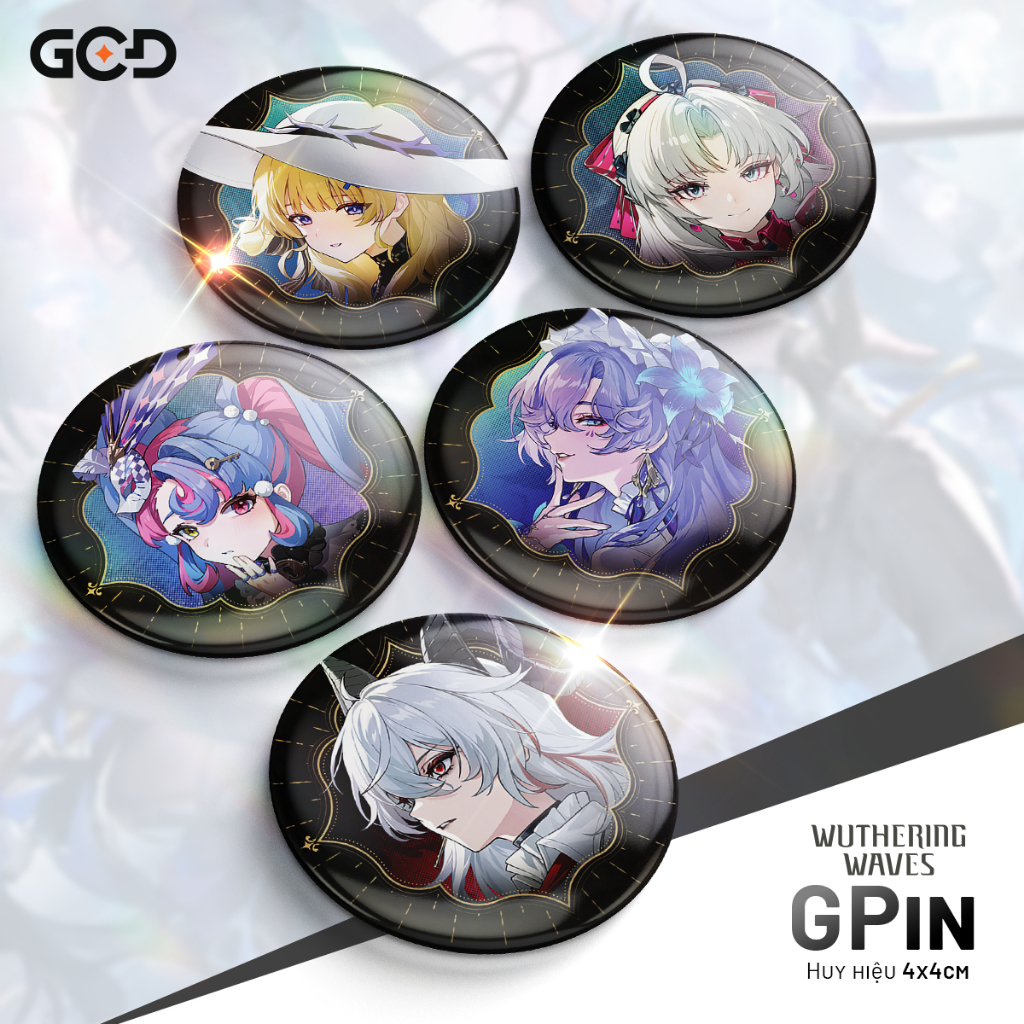 Bộ 5 chiếc GPin Huy hiệu cài balo cài áo Wuthering Waves Zani ...