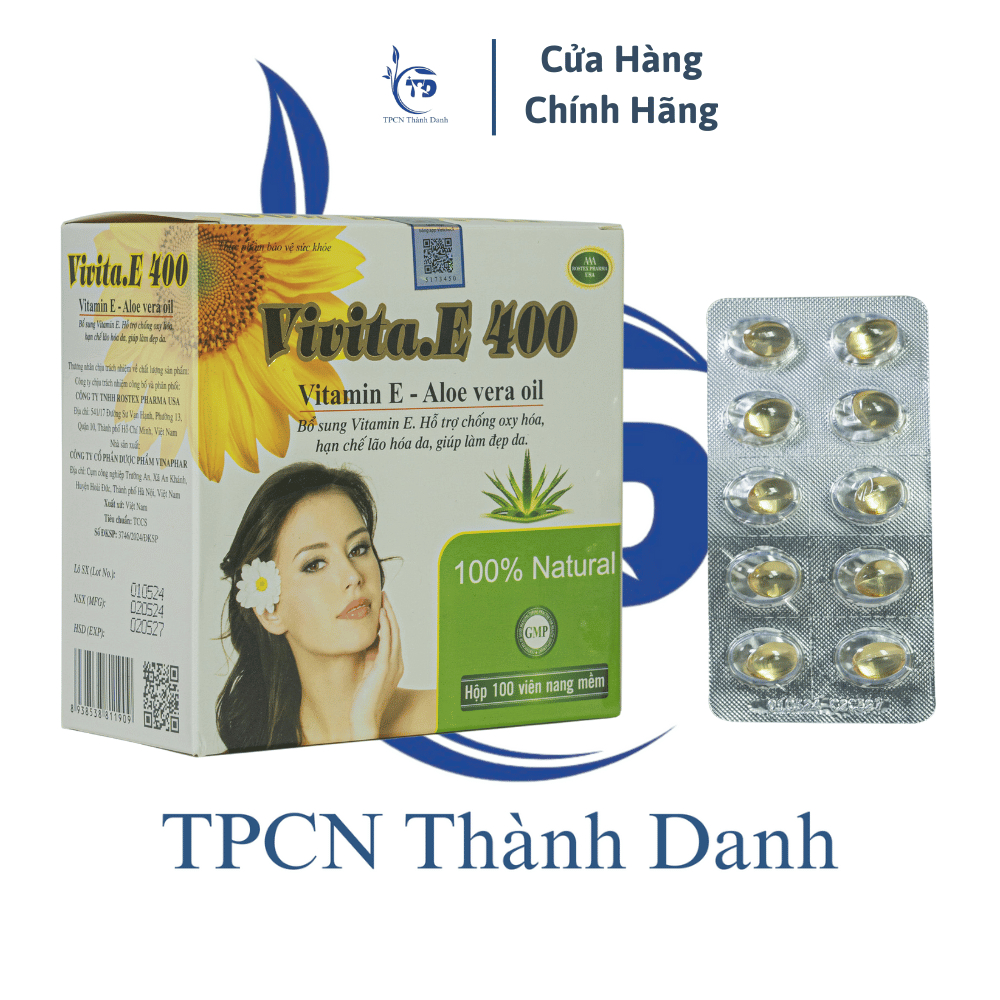 Viên Uống Vitamin E Trắng Vivita E 400 Hỗ Trợ Làm Đẹp Da, Trắng Sáng Da ...