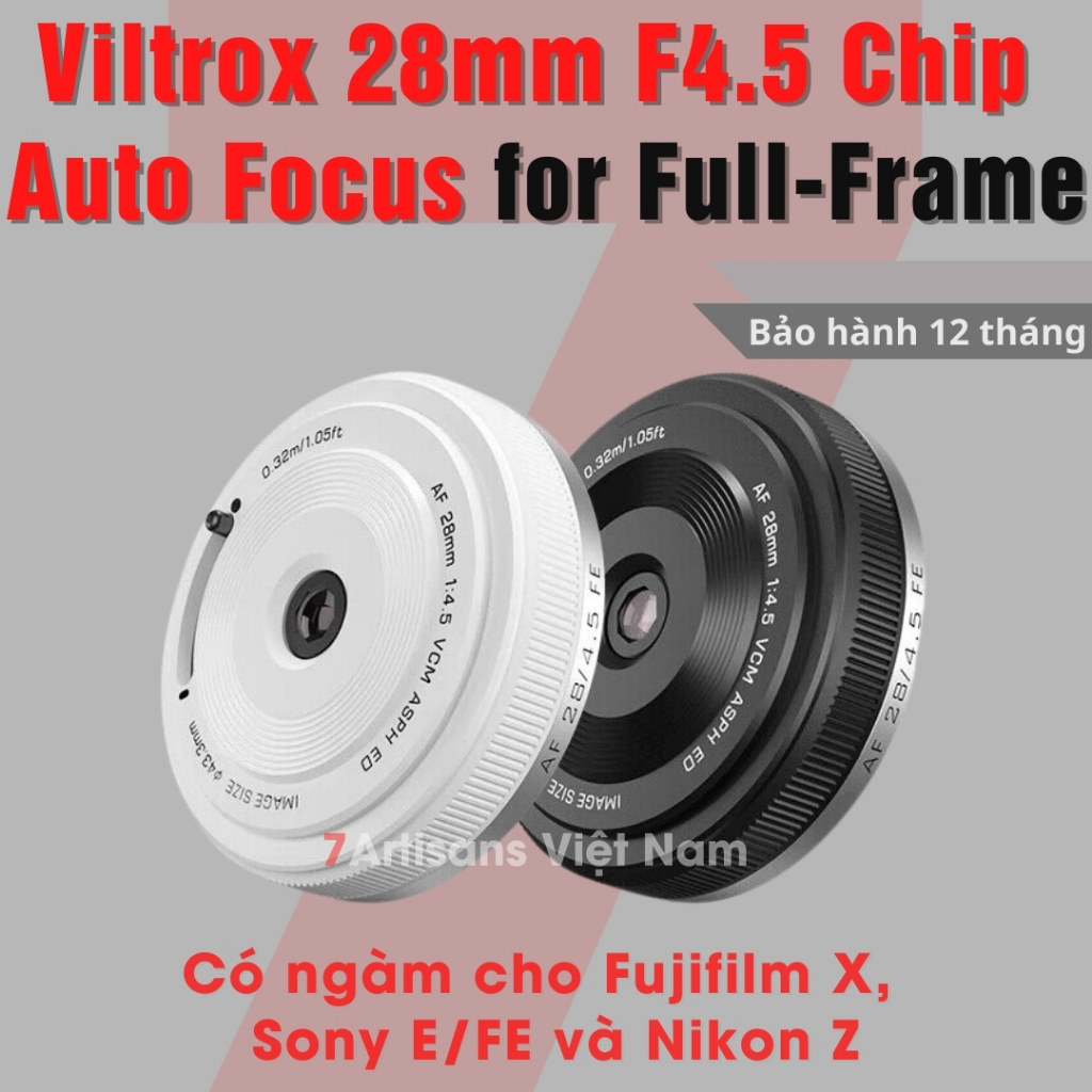 Ống Kính Viltrox 28mm F4.5 Chip AF dành cho Full-Frame Sony E/FE, Nikon ...