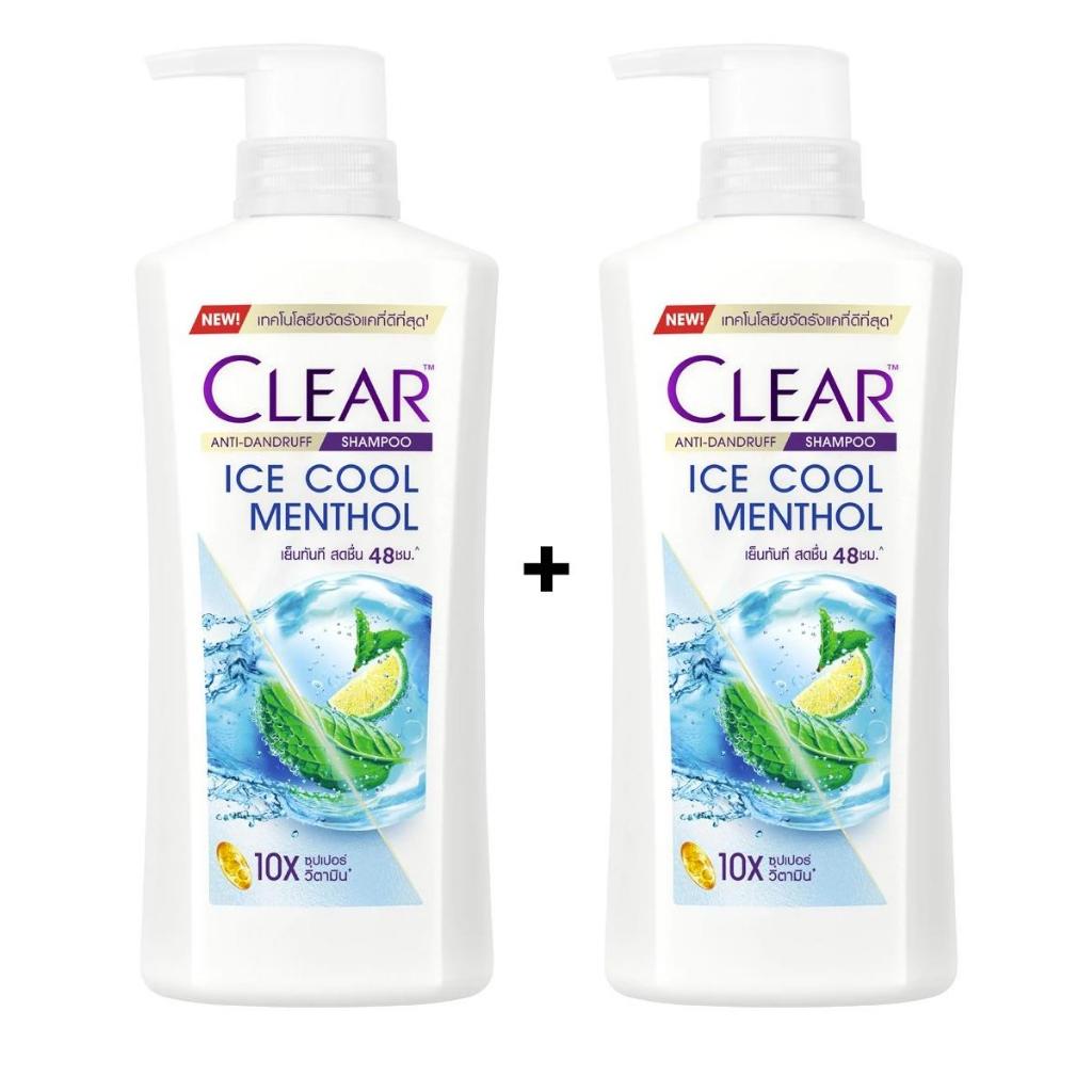 Combo 2 chai Dầu gội Clear bạc hà Thái Lan 370ml/chai | Shopee Việt Nam