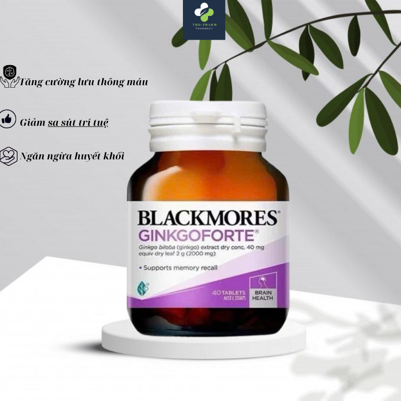 Viên uống cải thiện trí nhớ Blackmores Ginkgo Forte- Tăng cường lưu ...