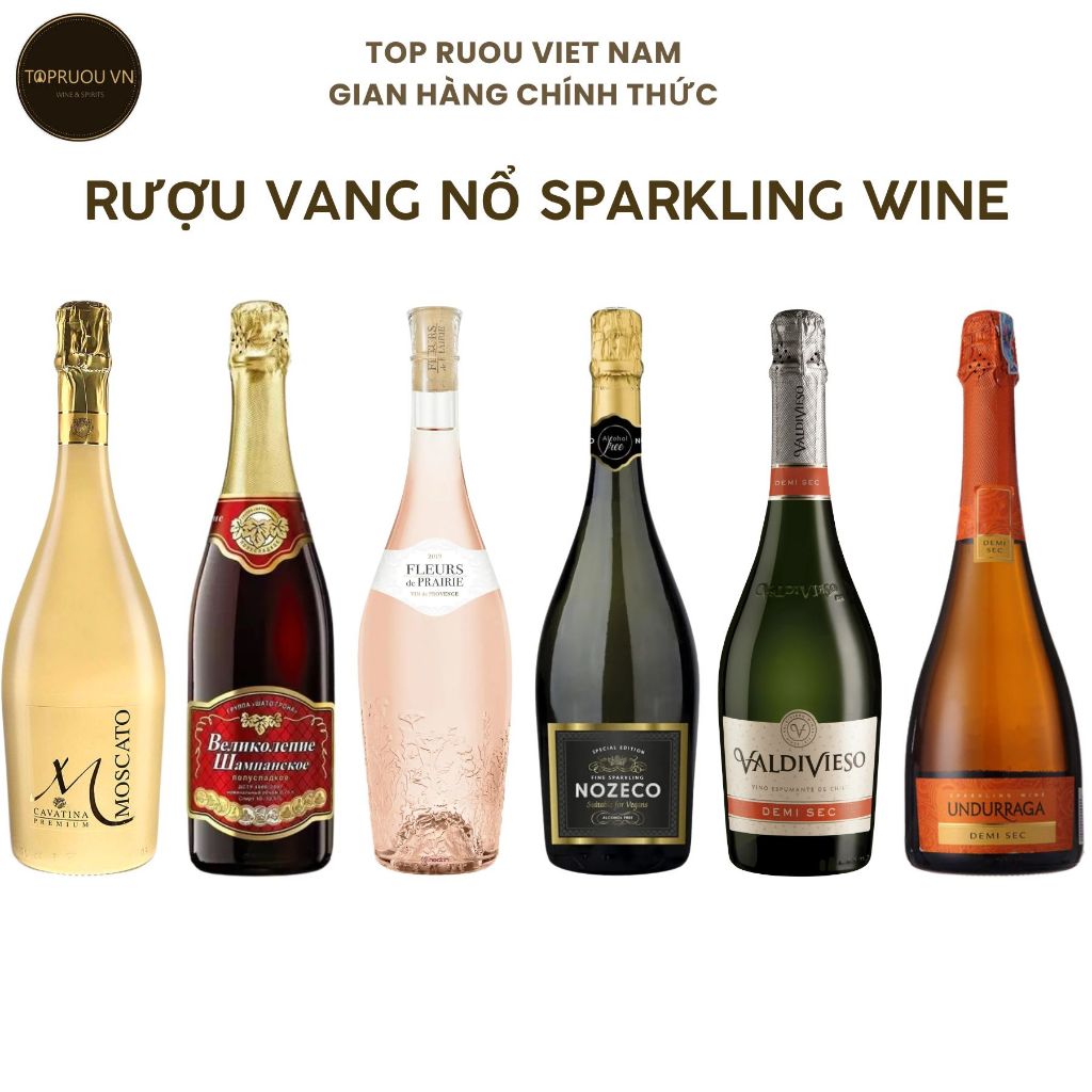 [Top Rượu VN] Rượu Vang Nổ Sparkling Wine 750ml [Chính Hãng] | Shopee ...