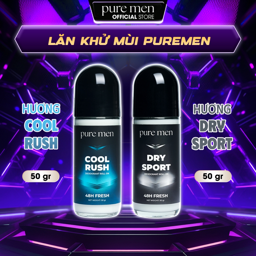 [COMBO 2] Lăn Khử Mùi Nam Pure Men 48h Fresh, Hương Thơm Lịch Lãm ...