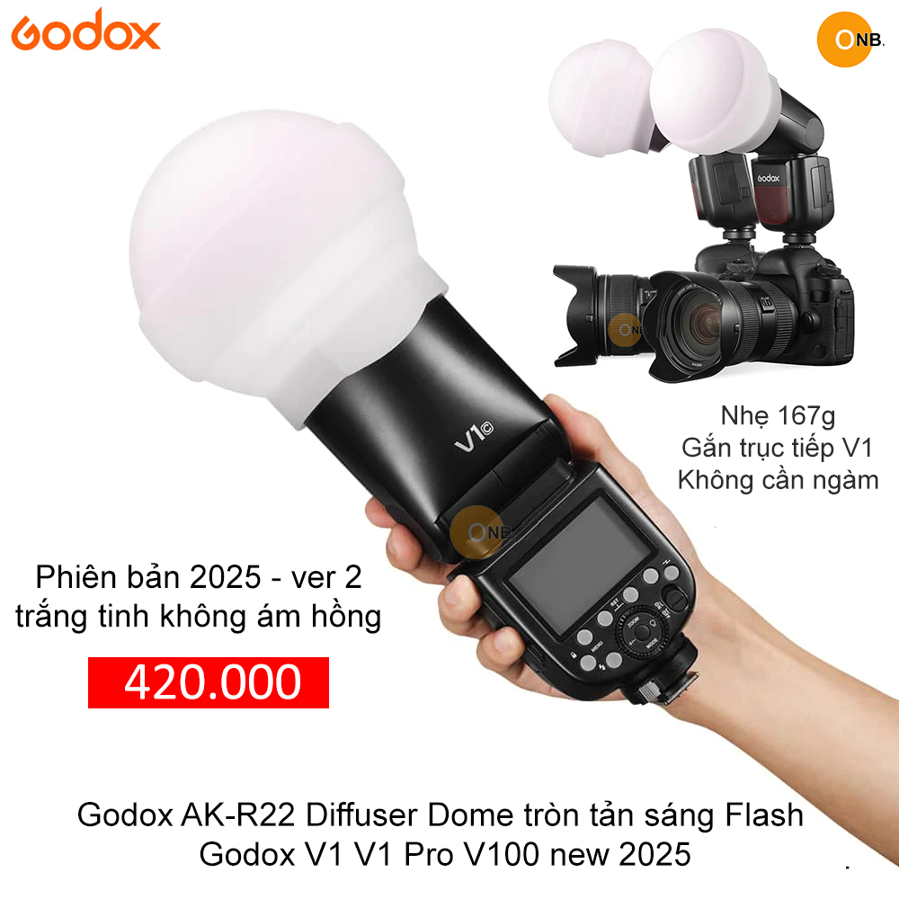 Godox AK-R22 Diffuser Dome Silicon tản sáng Flash Godox V1 - V1 Pro ...