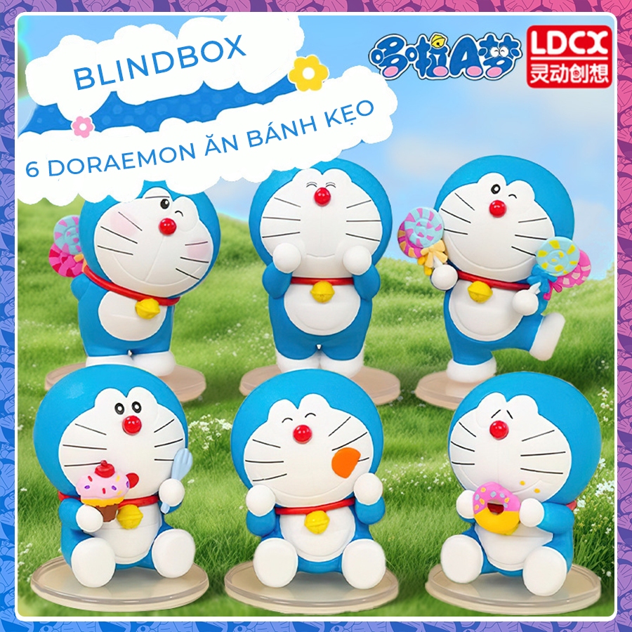 1 Mô hình Doraemon ngẫu nhiên trong set blindbox Doraemon ăn bánh kẹo ...