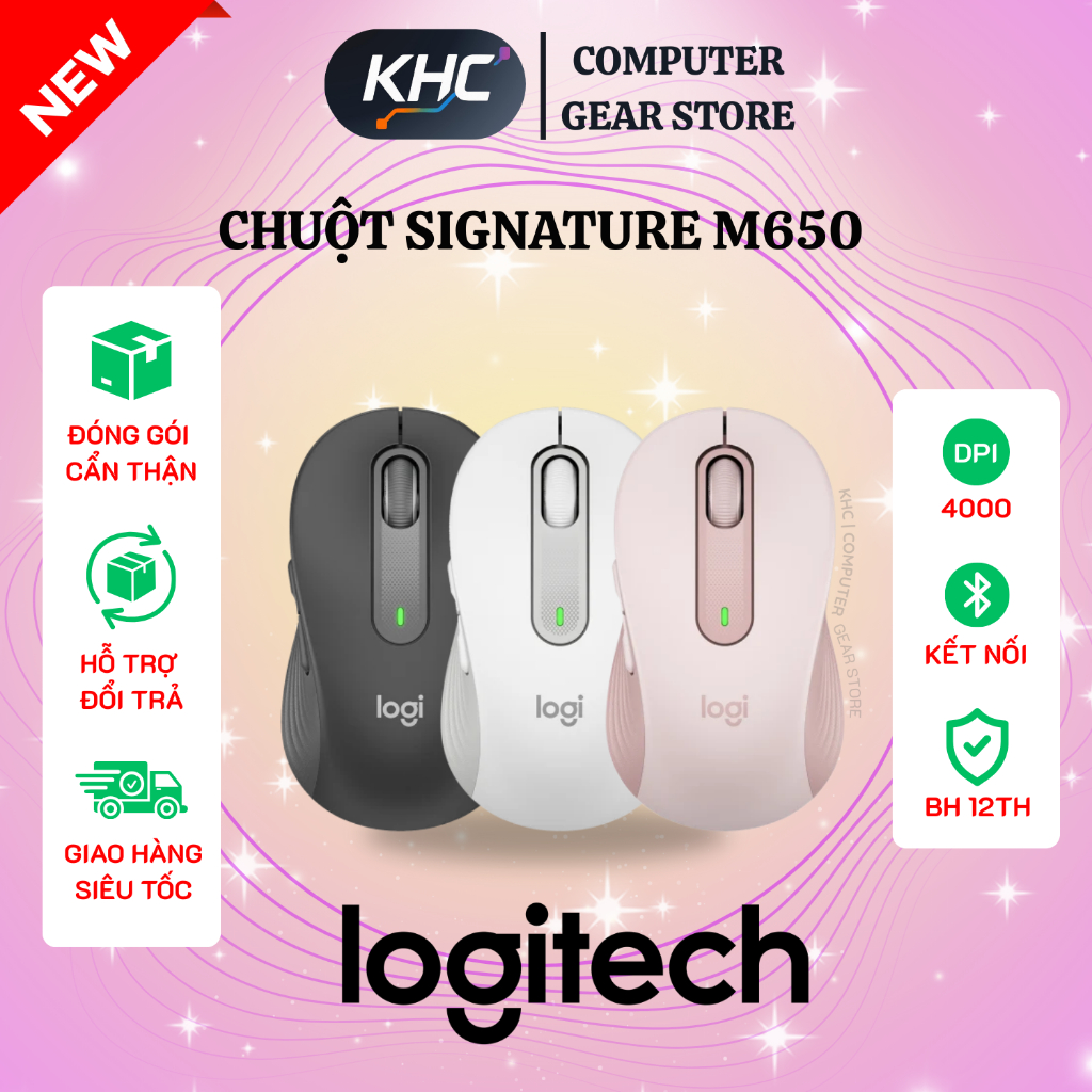 Chuột Không Dây Logitech M650 | Silent Click | SmartWheel | Bluetooth + Logi Bolt | Chính Hãng ...