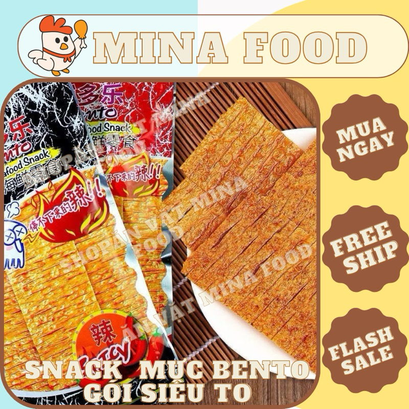Mực BenTo Gói Siêu To Khổng Lồ, snack Tẩm Vị Gói 18gr | Shopee Việt Nam