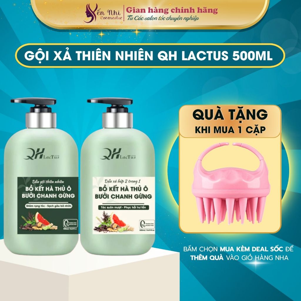 Dầu gội bồ kết QH Lactus Season Dầu gội thiên nhiên, hà thủ ô, bưởi ...