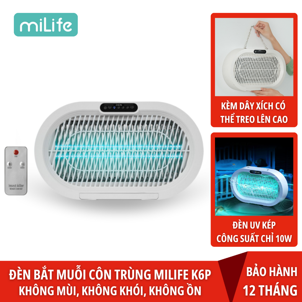 Đèn bắt muỗi miLife K6P kiến ba khoang, ruồi nhặng | Shopee Việt Nam