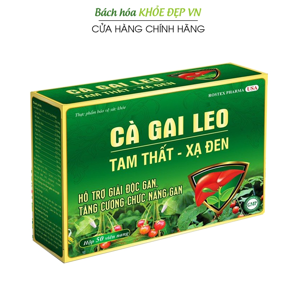 Viên uống bổ gan Cà Gai Leo Tam Thất Xạ Đen (vỉ) mát gan, giải độc gan ...