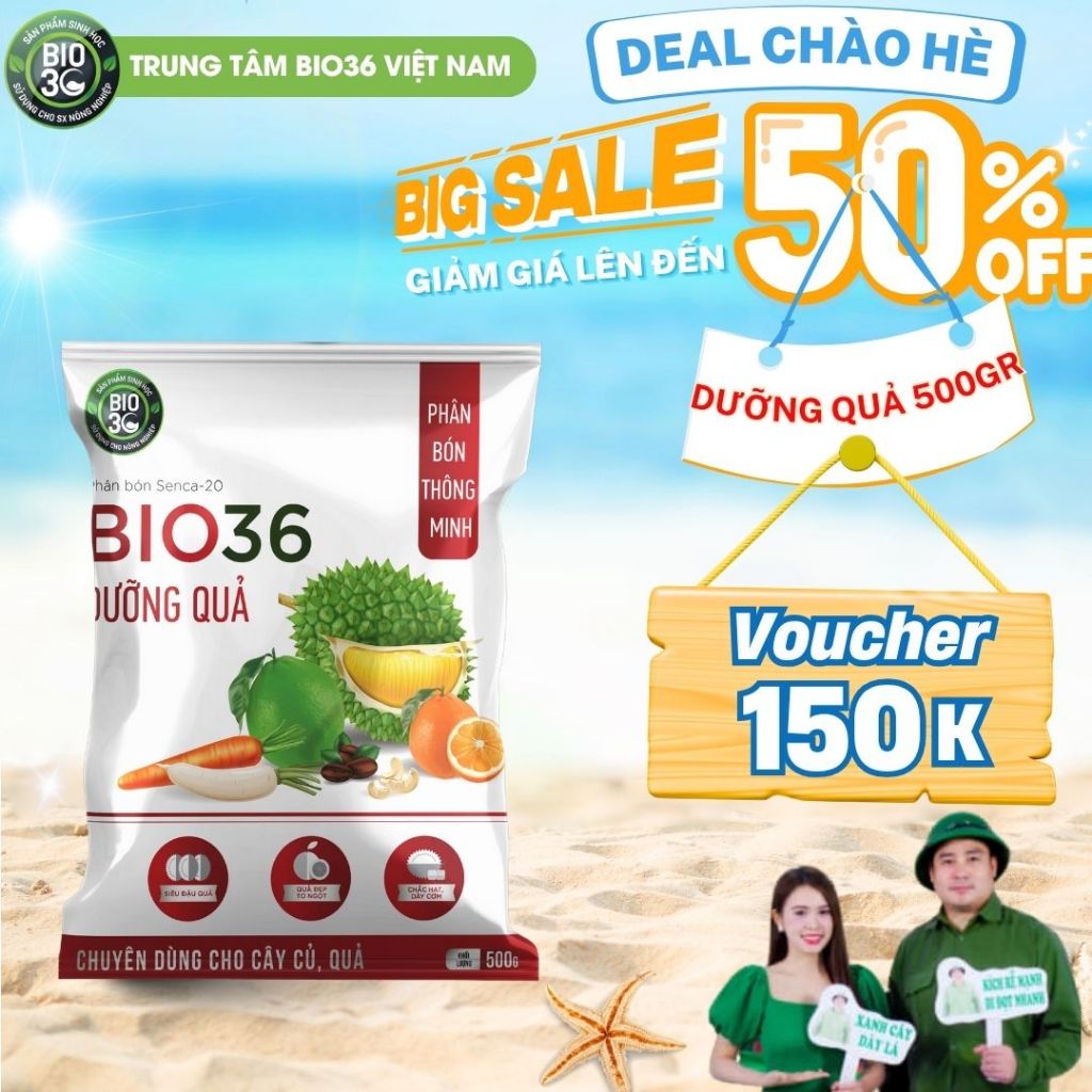 BIO36 Siêu Dưỡng Quả Hỗ Trợ Làm Ngọt, Chống Sượng, Dày Cơm, Chống Rụng ...