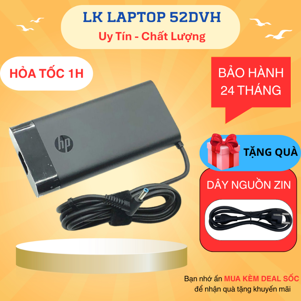 Sạc Laptop HP Chân Kim Nhỏ/ To - Sạc HP 19.5V - 7.7A 10.3A 11.8A - 150W ...