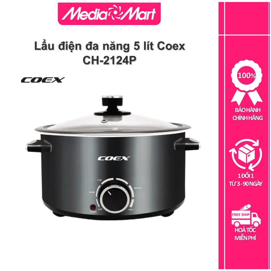 Lẩu điện đa năng 5 lít Coex CH-2124P | Shopee Việt Nam