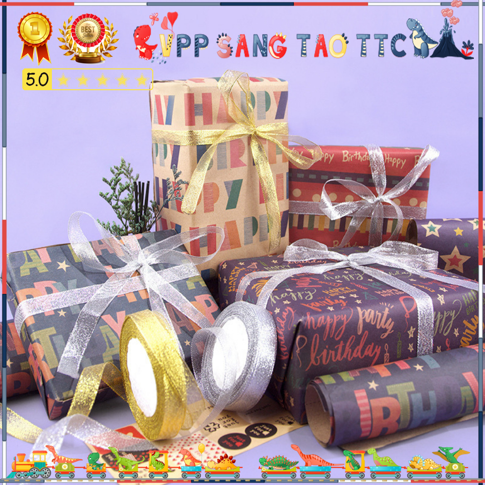Giấy Kraft Gói Quà Sinh Nhật | Happy Birthday | VPP SÁNG TẠO TTC | Shopee Việt Nam