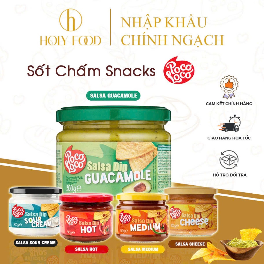 Snacks & Sốt Chấm Snacks Poco Loco Salsa Hot Mexicana,Salsa Medium ...