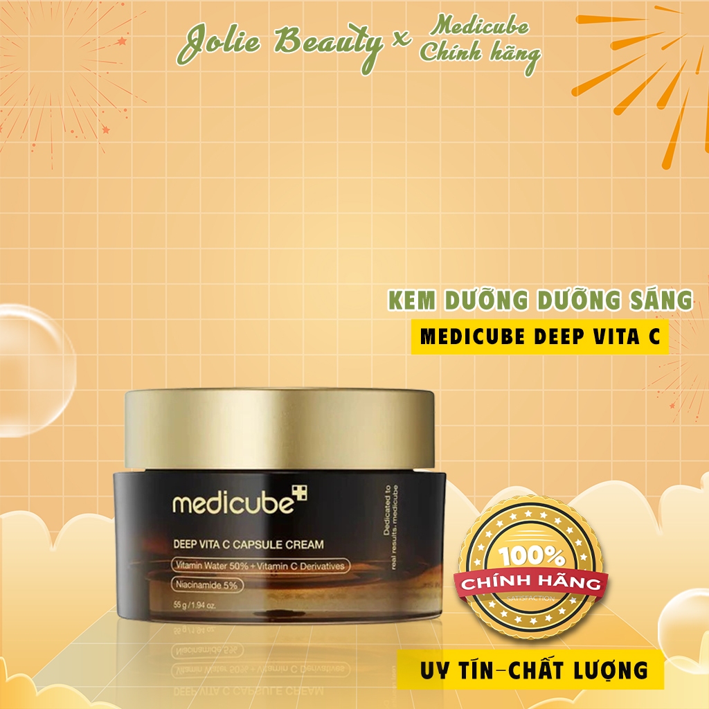 Kem Dưỡng Medicube Deep Vita C Dưỡng Sáng, Cấp Ẩm, Mờ Thâm 55g| Jolie Beauty | Shopee Việt Nam