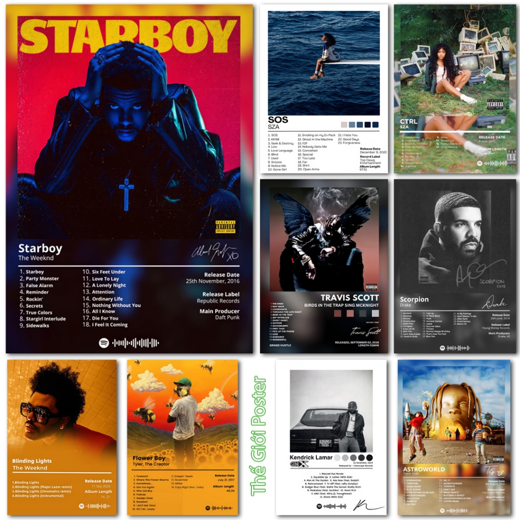 [01] Poster dán tường Kanye West the weeknd decor nhà cửa - Album ảnh ...