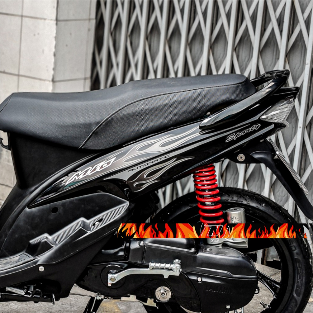 Tem mio nhỏ 110 Sporty lửa trắng xám đen HOT 2025- AN STICKERS | Shopee ...