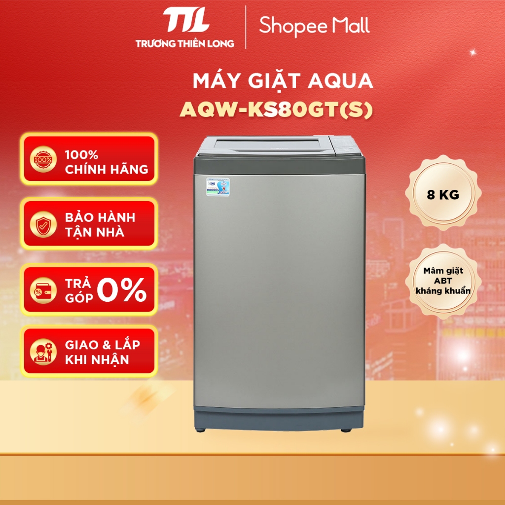 AQW-KS80GT(S) / AWM8-316K(B) / AWM9-316K(B) Máy Giặt Aqua [FREESHIP HCM ...