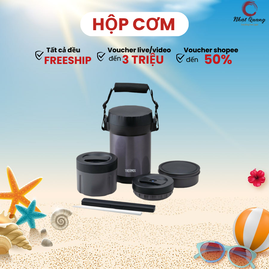 Hộp cơm giữ nhiệt 3 ngăn Thermos JBG-2000/ JBG-1801 nội địa Nhật | Shopee Việt Nam
