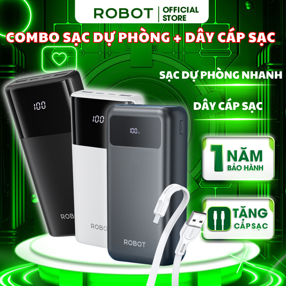 [Giao Toàn Quốc] Combo Dây Cáp Sạc Và Sạc ROBOT RT32 RT22S RT40 Sạc ...