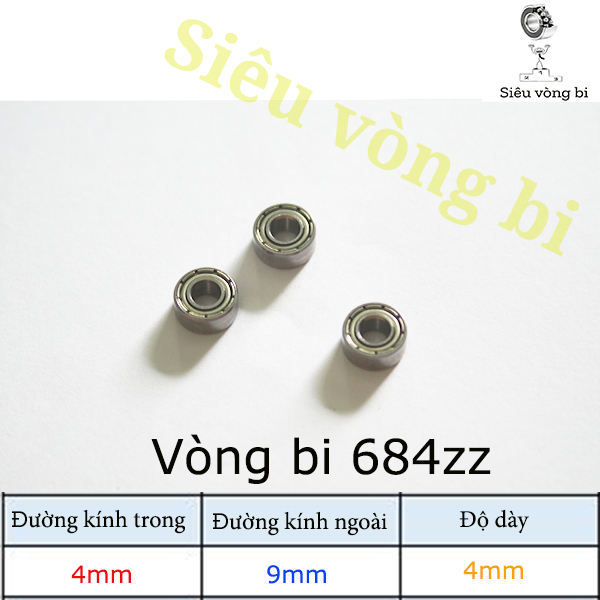 Vòng bi - bạc đạn 684zz - Tiêu chuẩn 4*9*4mm | Shopee Việt Nam