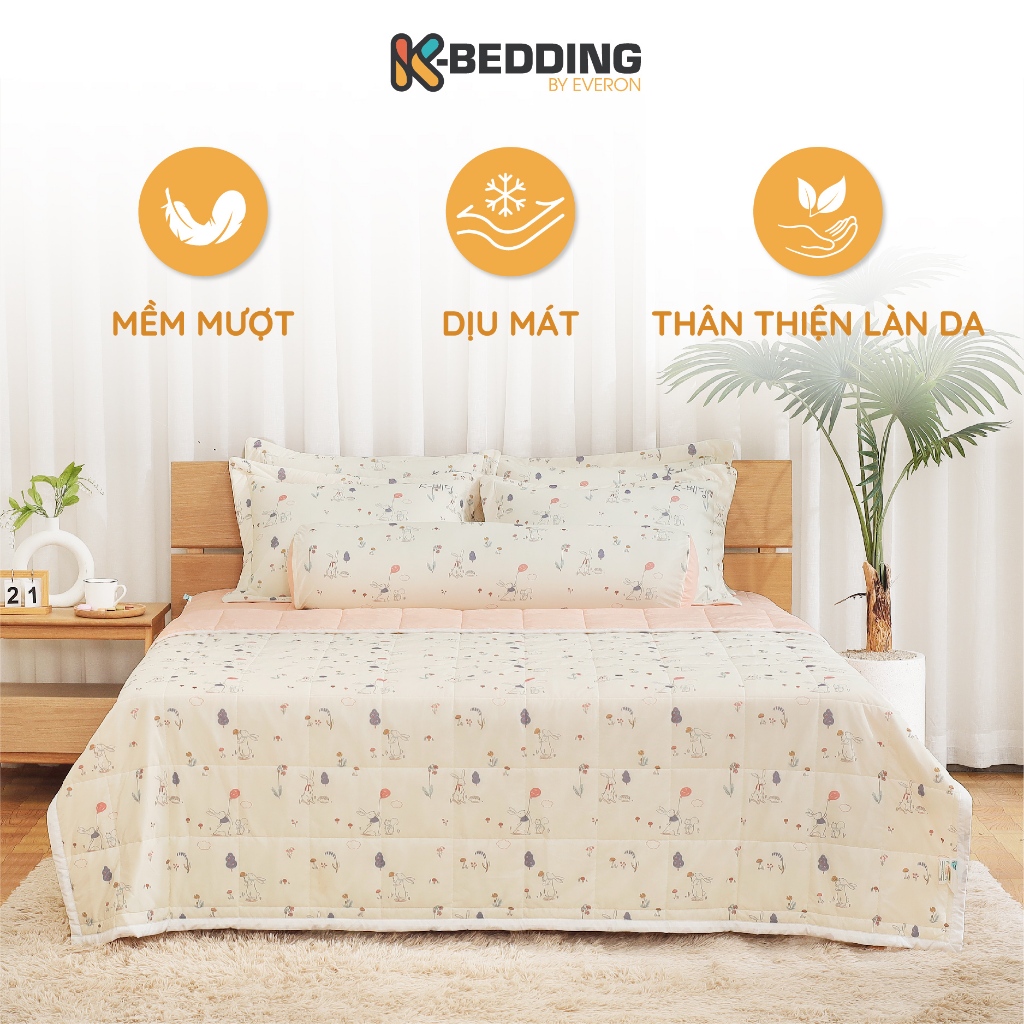Bộ ga chần bông K-Bedding by Everon chất vải Cool Flex KCSP mềm mát bộ ...