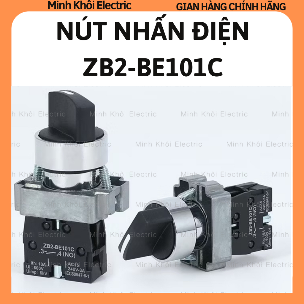 Nút xoay điều khiển ZB2-BE101C,công tắc xoay,nút vặn điện,công tắc vặn,nút vặn điều khiển,nút ...