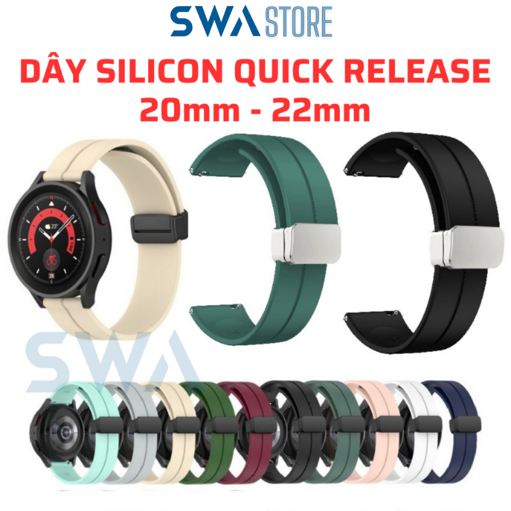 Dây Cao Su Đồng Hồ Galaxy Watch 7 6 5 4 3 Huawei GT GT2 GT3 GT4 Pro ...