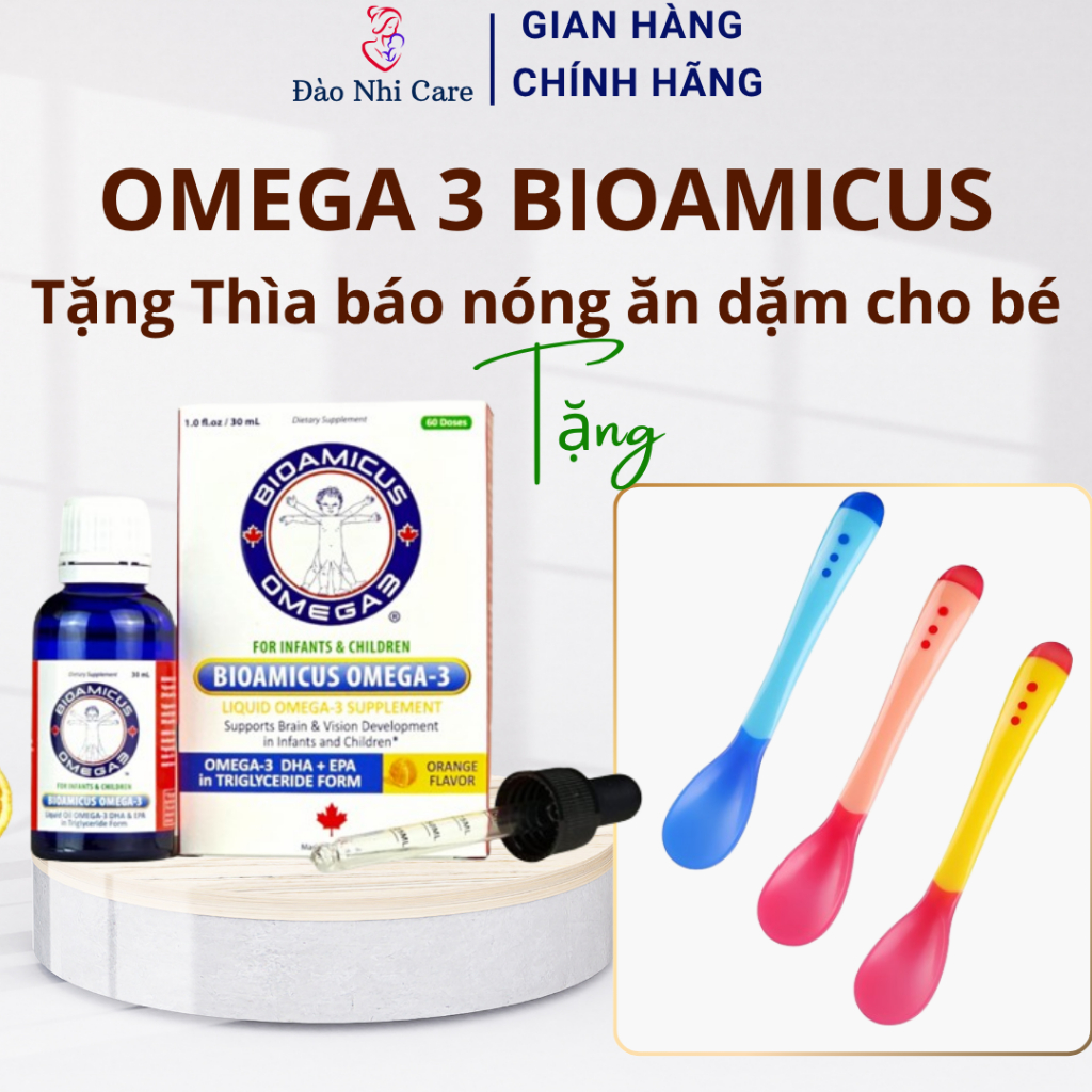 [MÃ VIDEO 18%] DHA Bioamicus Omega 3 Tinh Khiết Không Tanh vị cam cho ...
