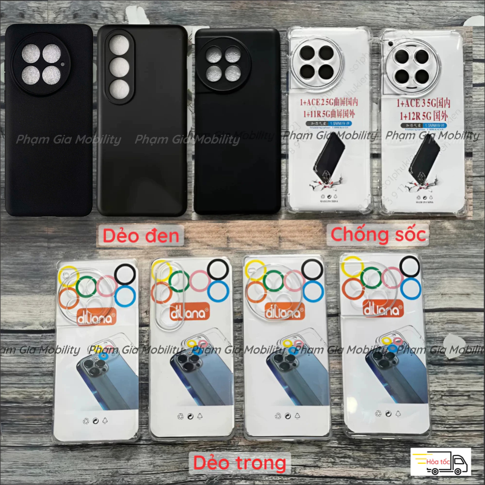 Ốp lưng OnePlus (1+) 11 11R 12R 13 13R/ One plus ACE2 ACE3 ACE5 5G / ACE 2 3 3V 5 Pro dẻo đen ...