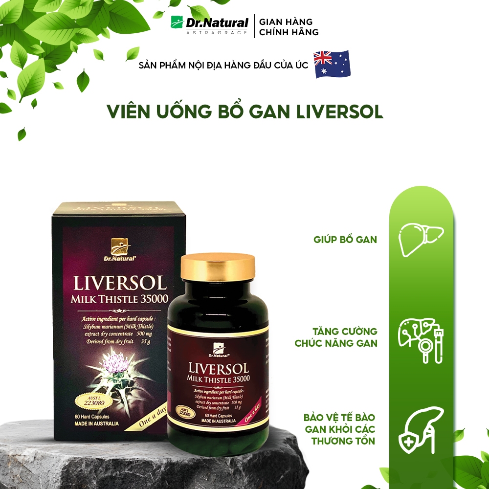 Viên Uống Bổ Gan Úc Dr Natural Liversol Milk Thistle 35000 60 Viên ...