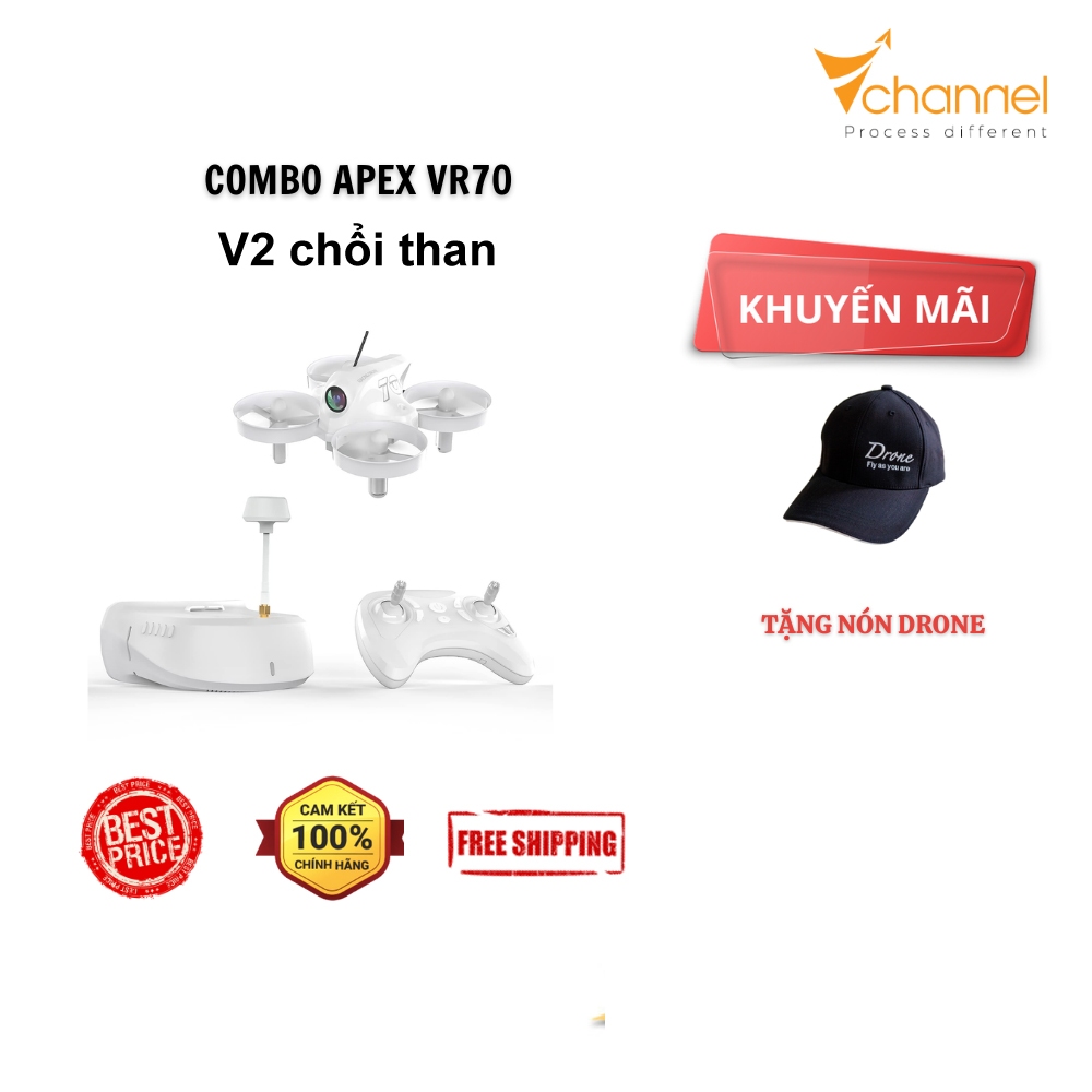 FPV Racing Drone FPV Apex VR70 combo 3 pin – Hàng chính hãng – [Tặng kèm nón DRONE] | Shopee ...