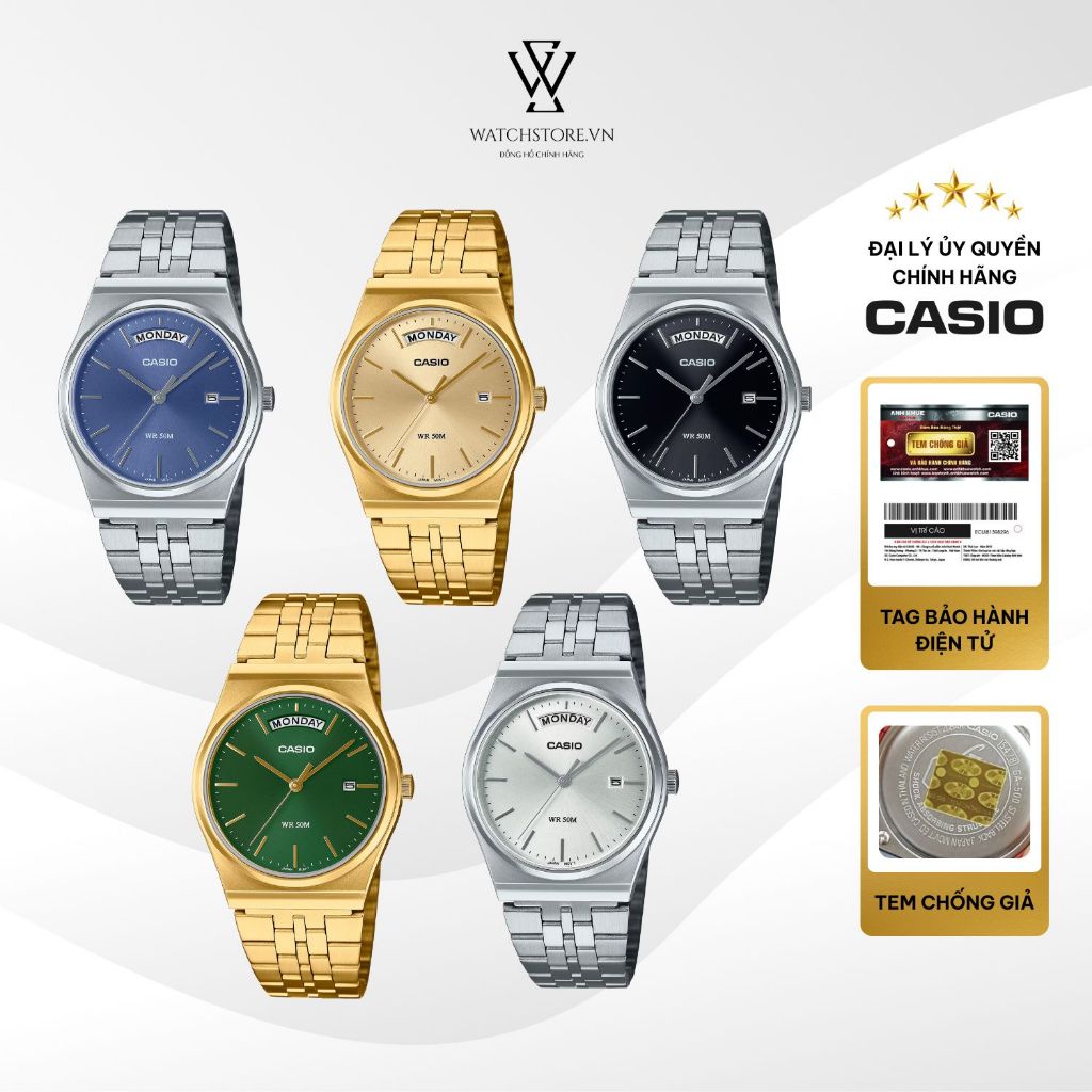Đồng Hồ Nam Casio MTP-B146 Mặt Kính Khoáng 40.8mm x35mm Chống Nước Dây ...