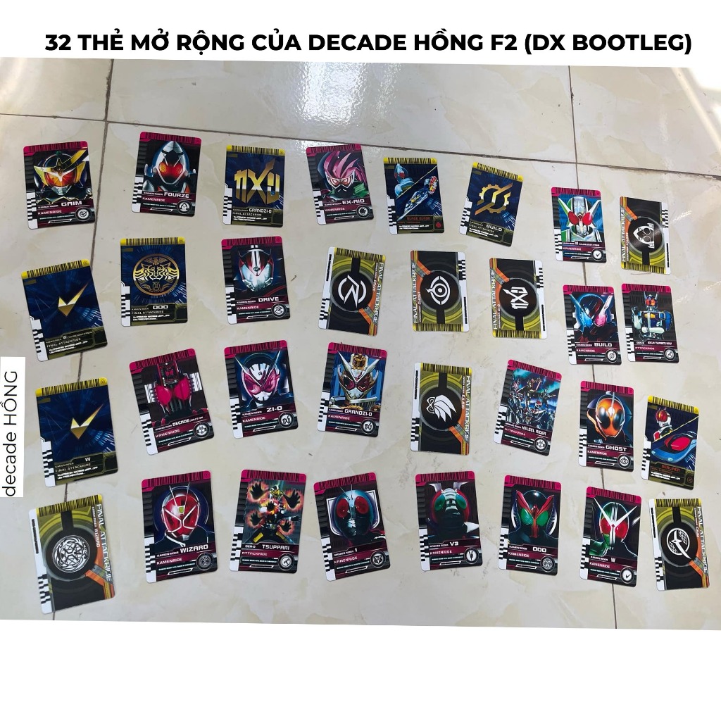 [BỘ THẺ NHƯ HÌNH] 32 card thẻ Decade dành cho DX Bootleg NEO Decade Màu ...