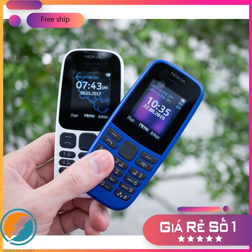 Điện thoại Nokia 105 sóng 4G 2 Sim , Điện Thoại Main Zin 100% Loa To ...